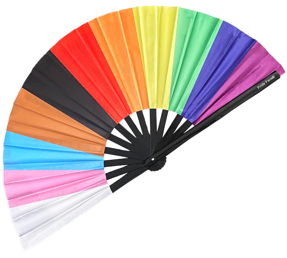 Pride Fans® Progressive Inclusion Large Hand Fans Bulk | Pride Fans®
